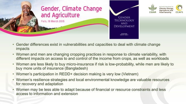A gender-transformative approach to climate-smart agriculture | PPTX ...