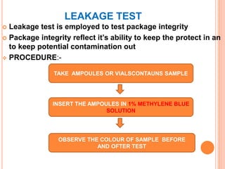 quality control test of parenteral product | PPTX