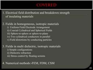 Electrostatic fields and field stress control | PPT