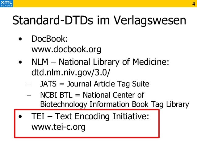 XML-Struktur: TEI (Text Encoding Initiative)