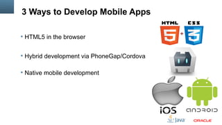 Coding for Desktop & Mobile with HTML5 & Java EE | PPT