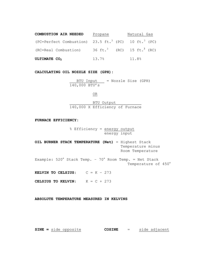 Hvac formulas | PDF | Home Appliances | Home & Garden