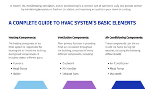 HVAC and Its Basic Elements | PDF