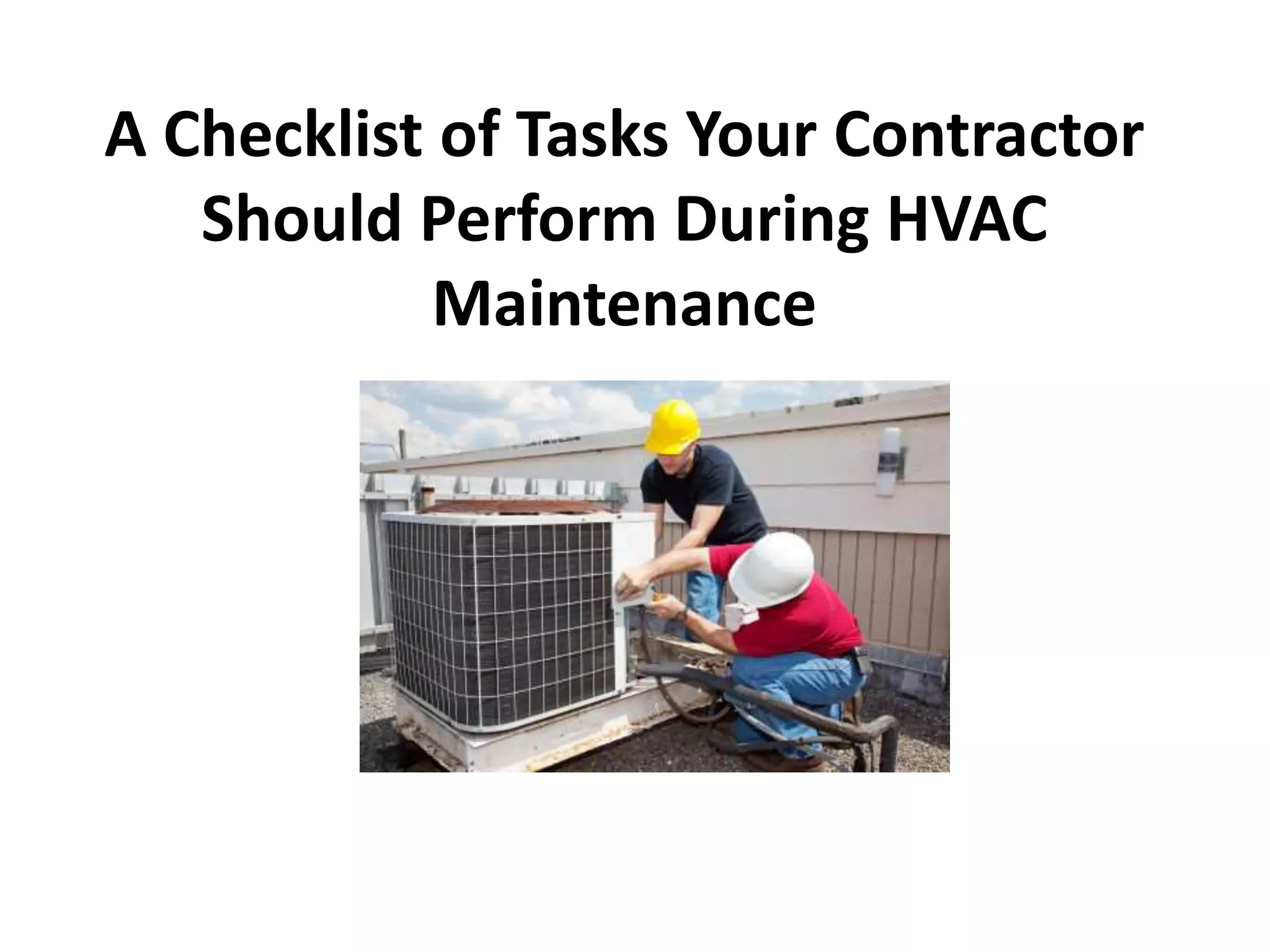 HVAC Atlanta Checklist | PPT