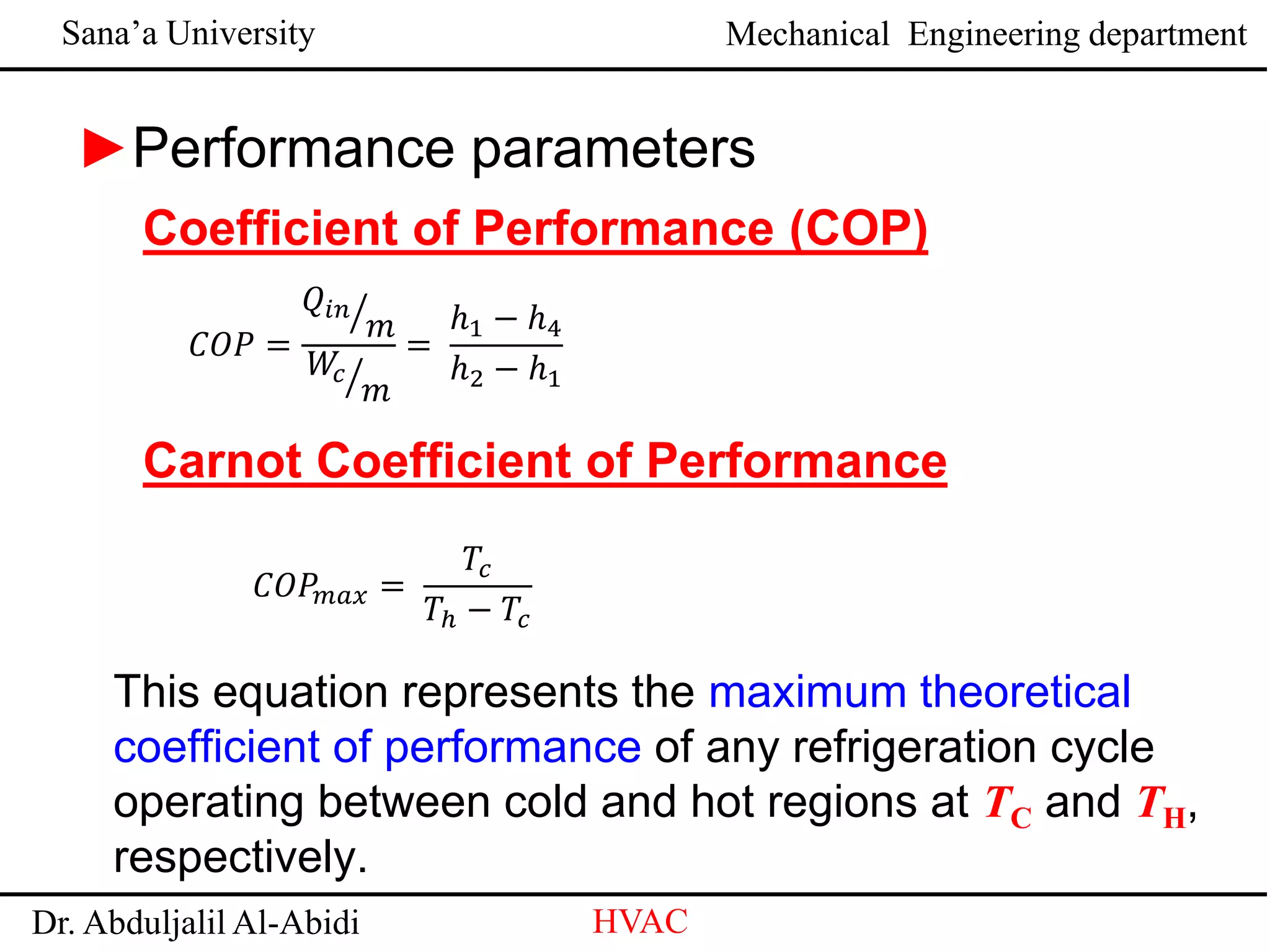 Vapor Compression Refrigeration System | PPTX