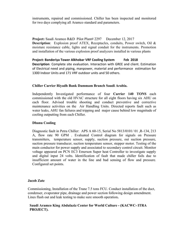 HVAC Chiller BMS Engineer | PDF