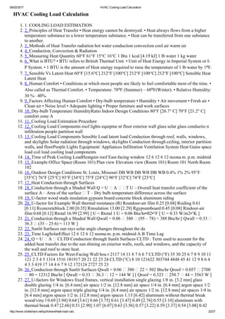 Hvac cooling load calculation | PDF