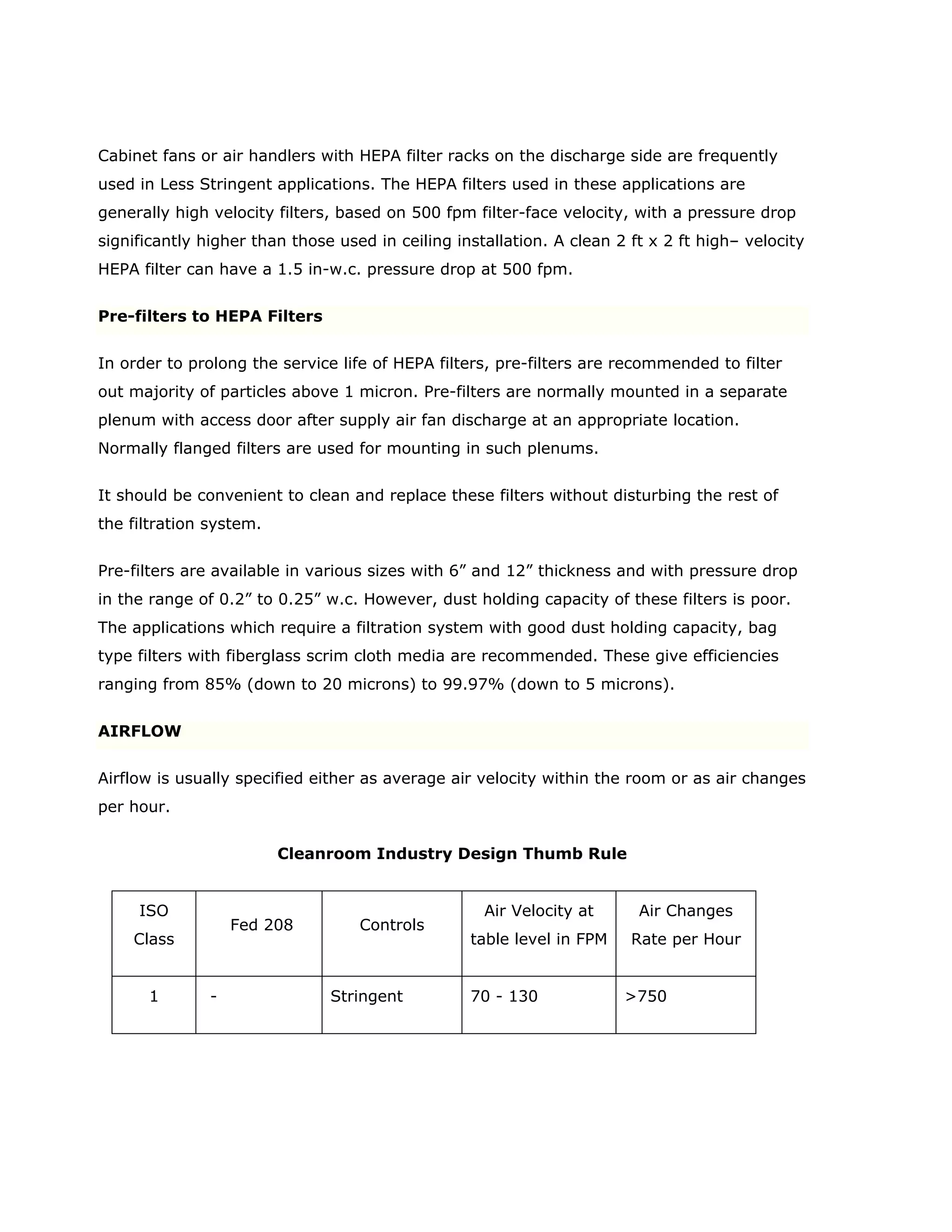 Hvac design for cleanroom facilities | PDF