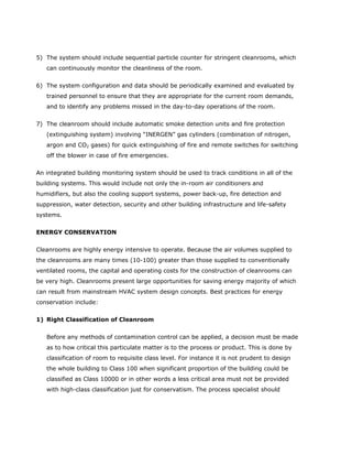 Hvac design for cleanroom facilities | PDF
