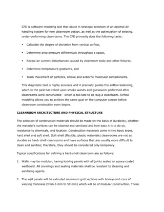 Hvac design for cleanroom facilities | PDF