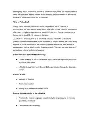 Hvac design for pharmaceutical facilities | PDF