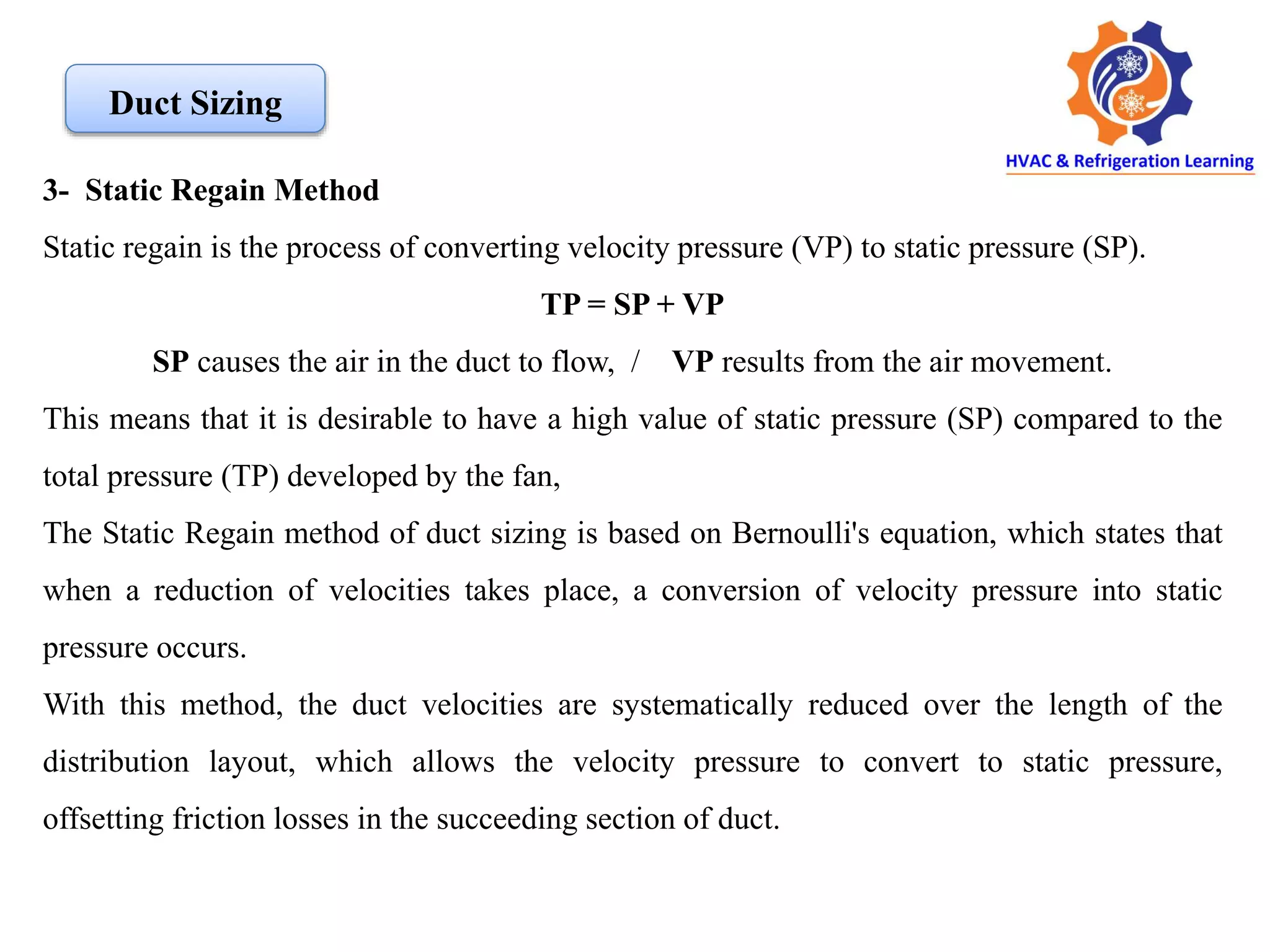 Hvac duct design | PPTX