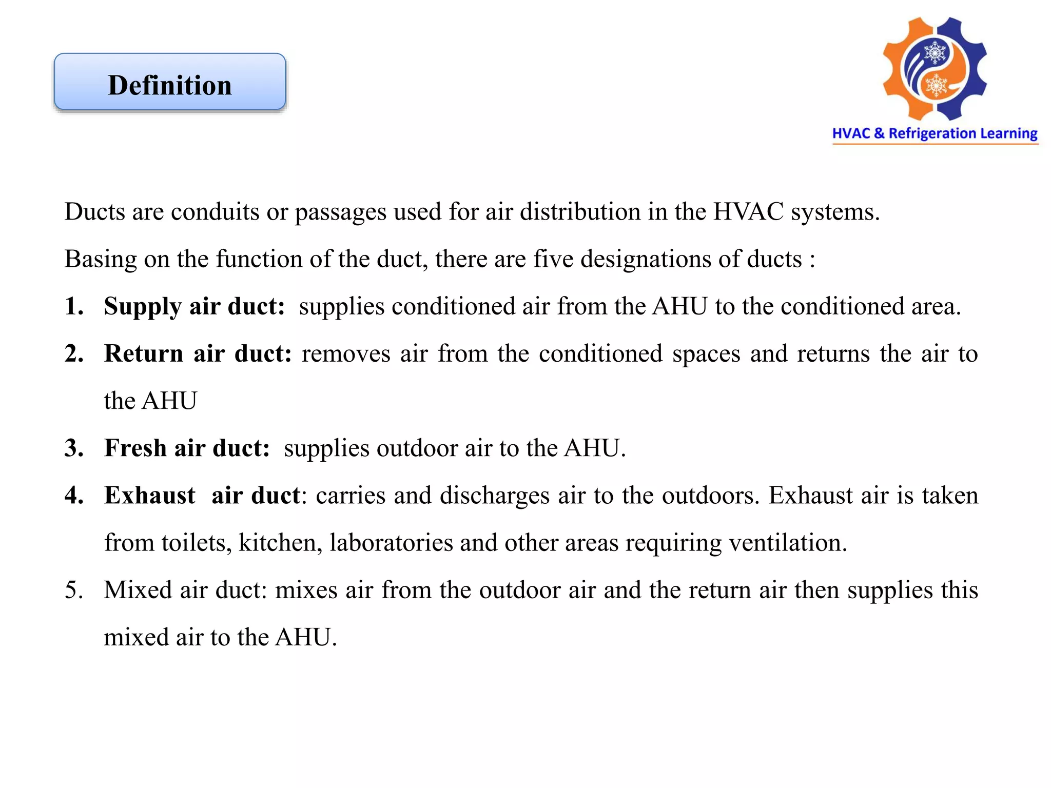 Hvac duct design | PPTX