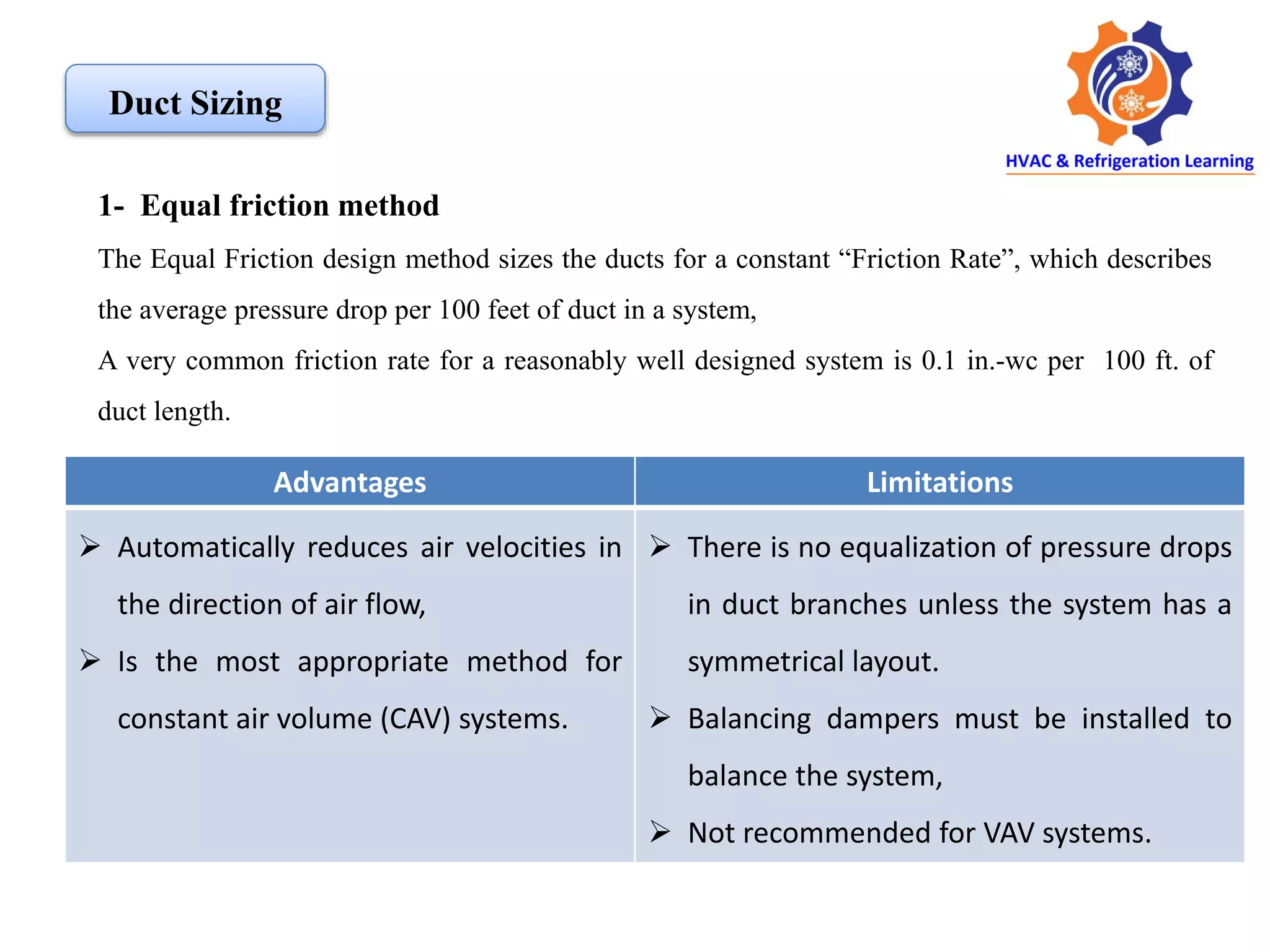 Hvac duct design | PPTX