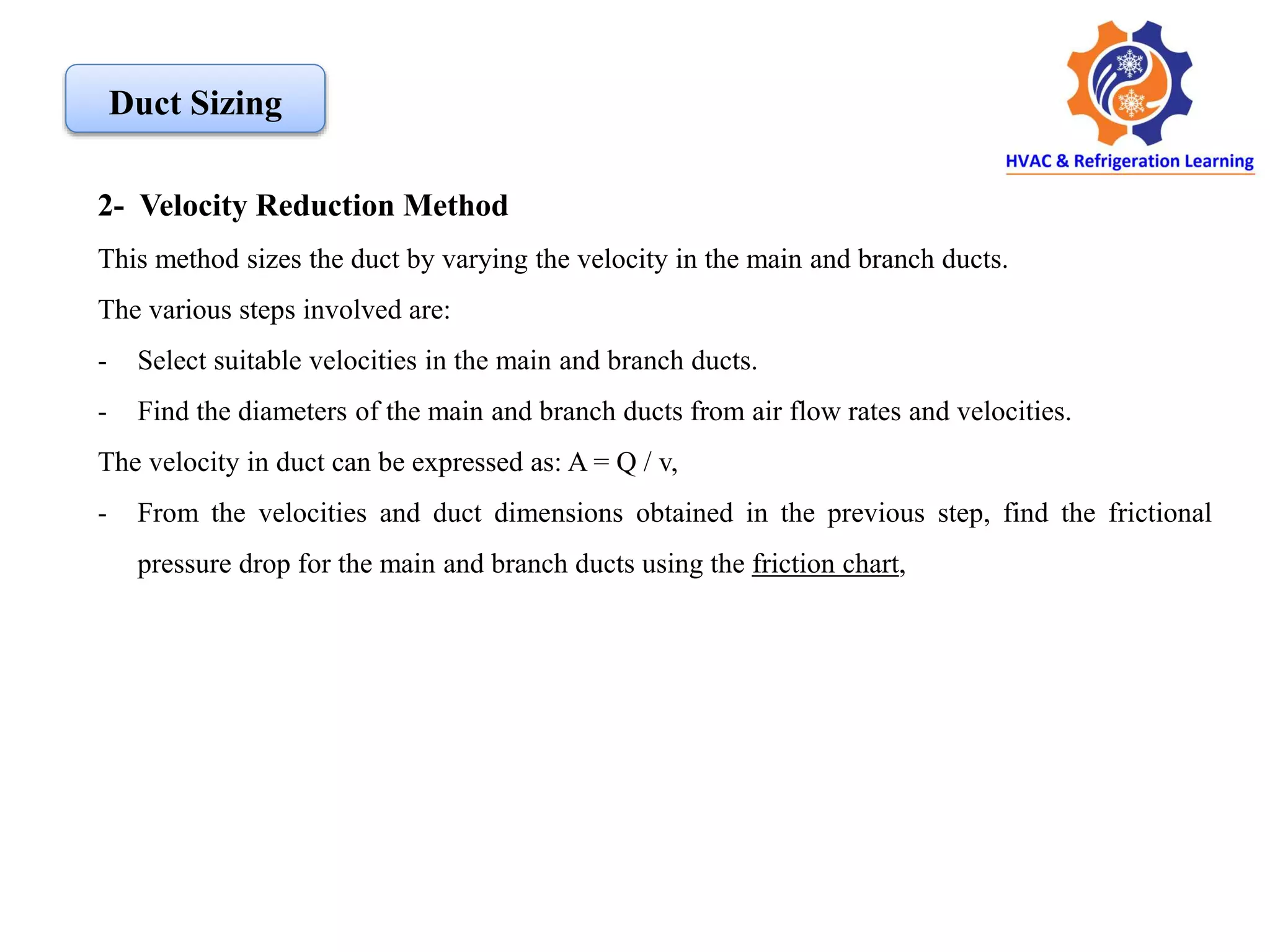 Hvac duct design | PPTX