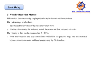 Hvac duct design | PPTX
