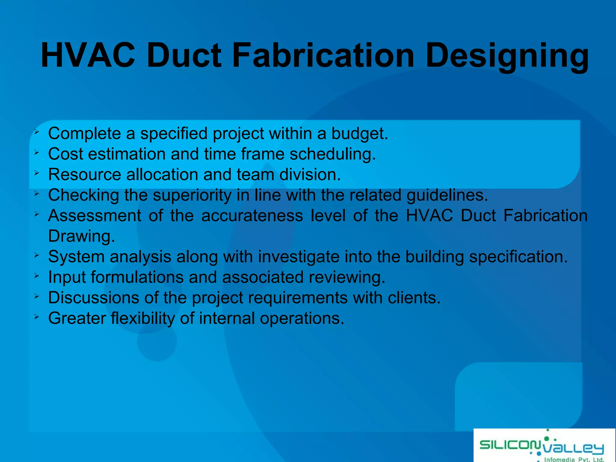 HVAC duct fabrication drawing - Silicon Valley | PPT