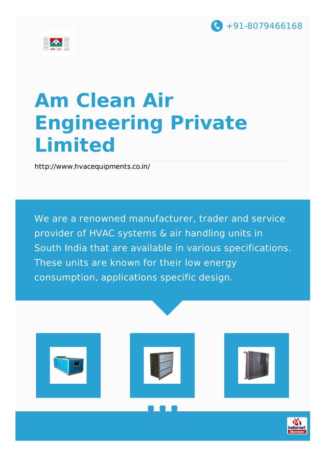 AM Clean Air Engineering Private Limited, Chennai, Air Handling Units | PDF