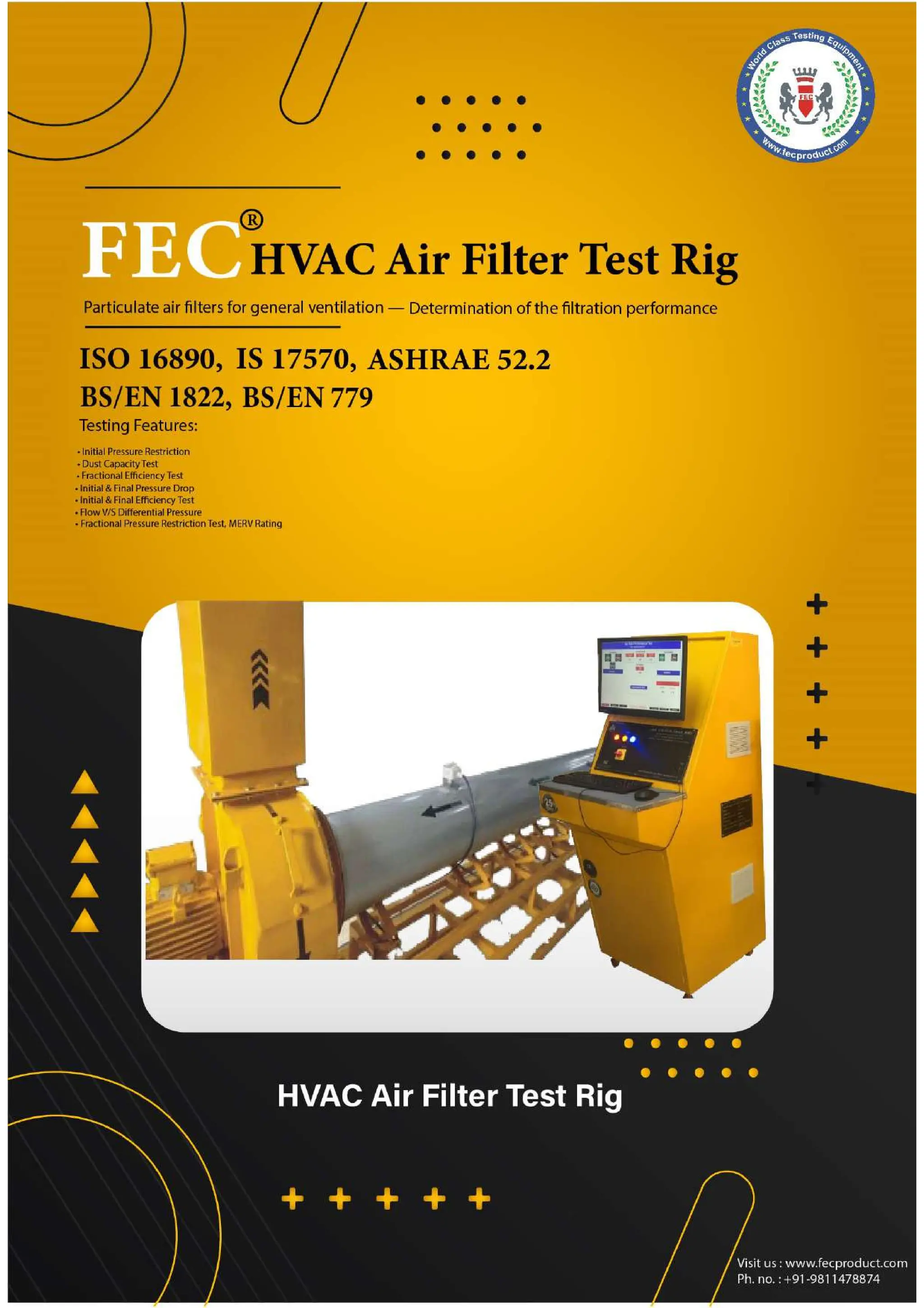 EN 779 HVAC Air Filter Test Equipment. | PDF