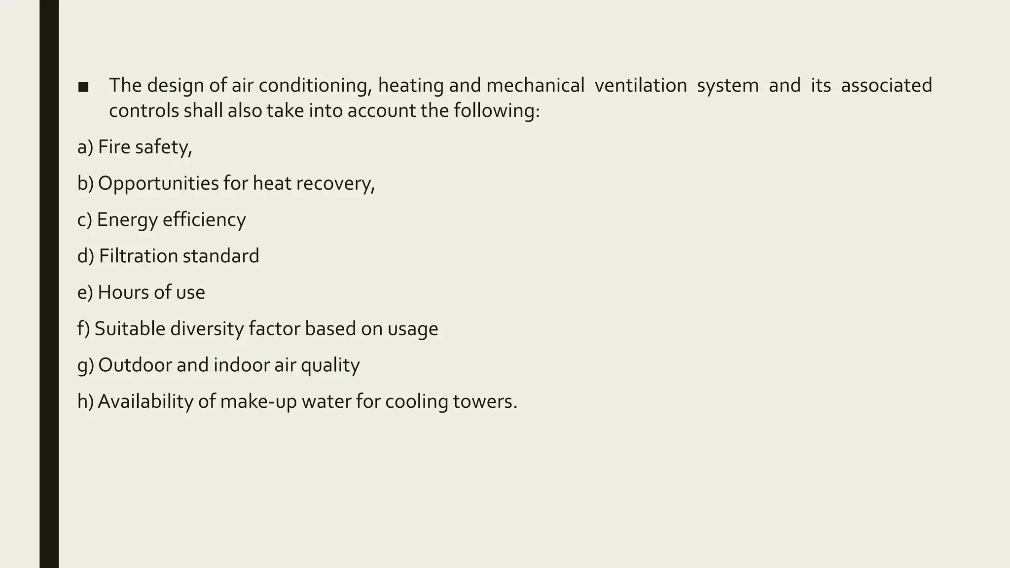 NBC NORMS FOR HVAC SYSTEMS | PPTX