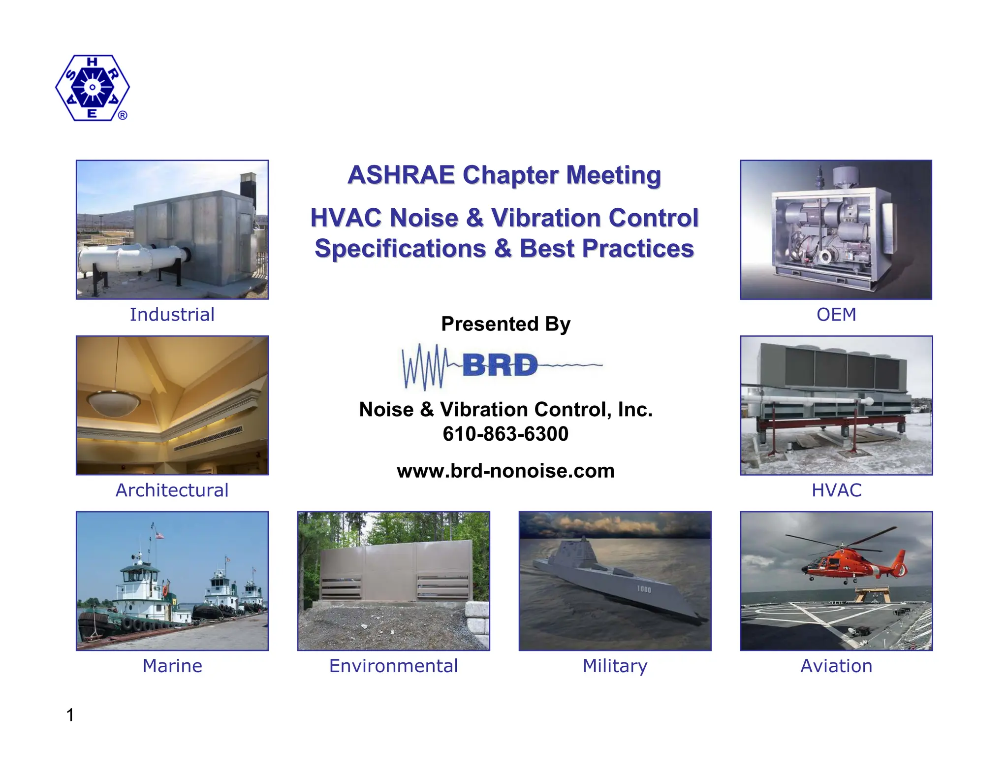 ASHRAE Chapter Meeting: HVAC Noise and Vibration Control | PDF