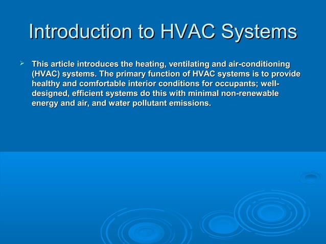 Hvac Presentation | PPT