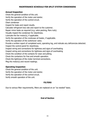 Hvac preventive maintenance schedule | PDF