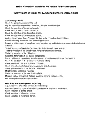 Hvac preventive maintenance schedule | PDF