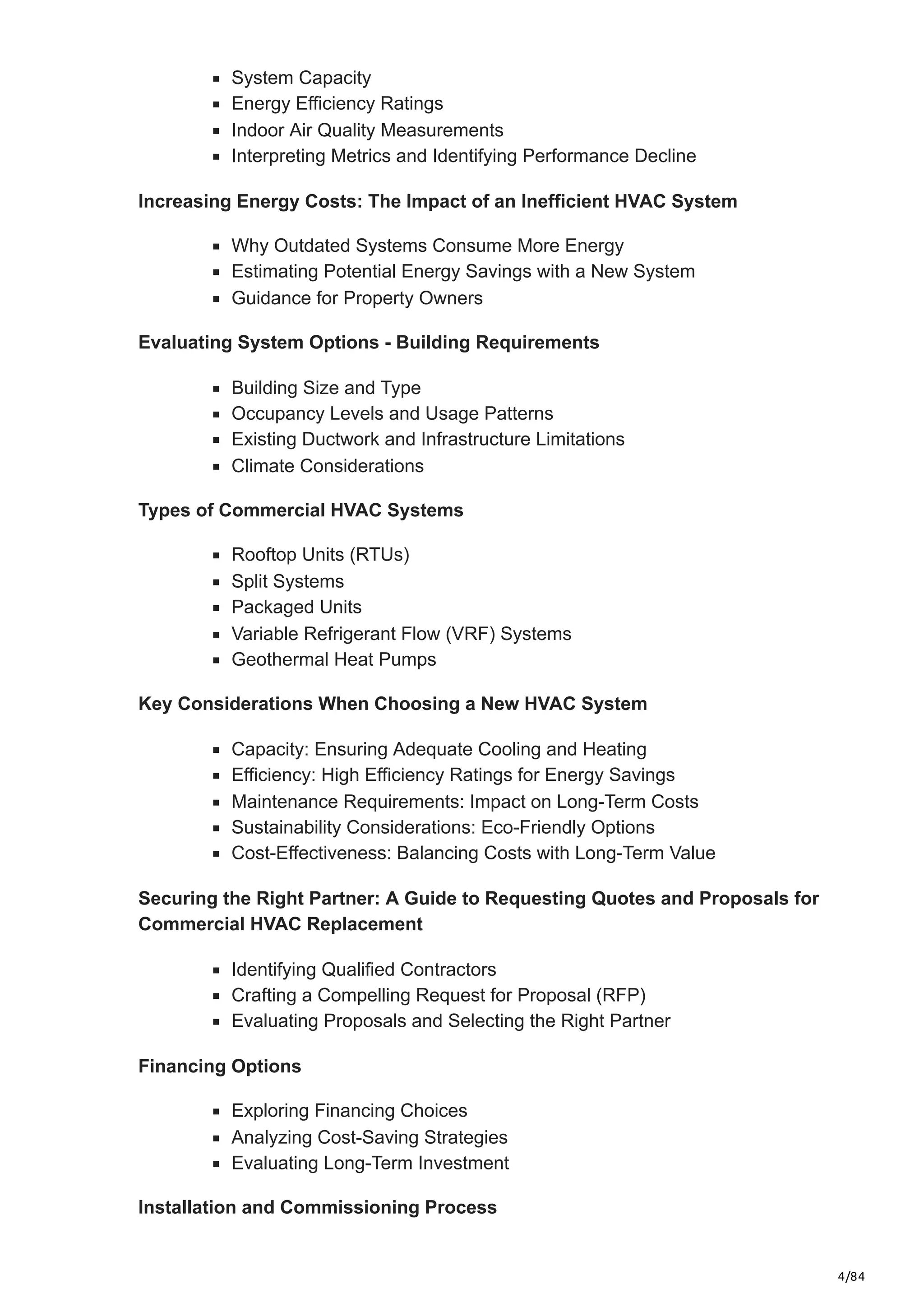 HVAC Replacement Process for Commercial Buildings Guide | PDF