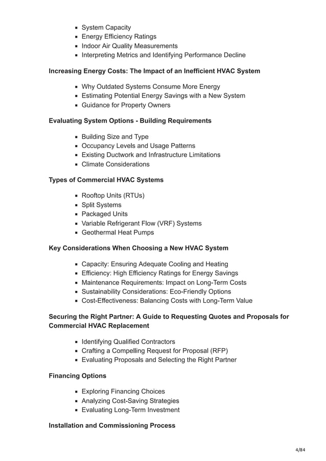 HVAC Replacement Process for Commercial Buildings Guide | PDF