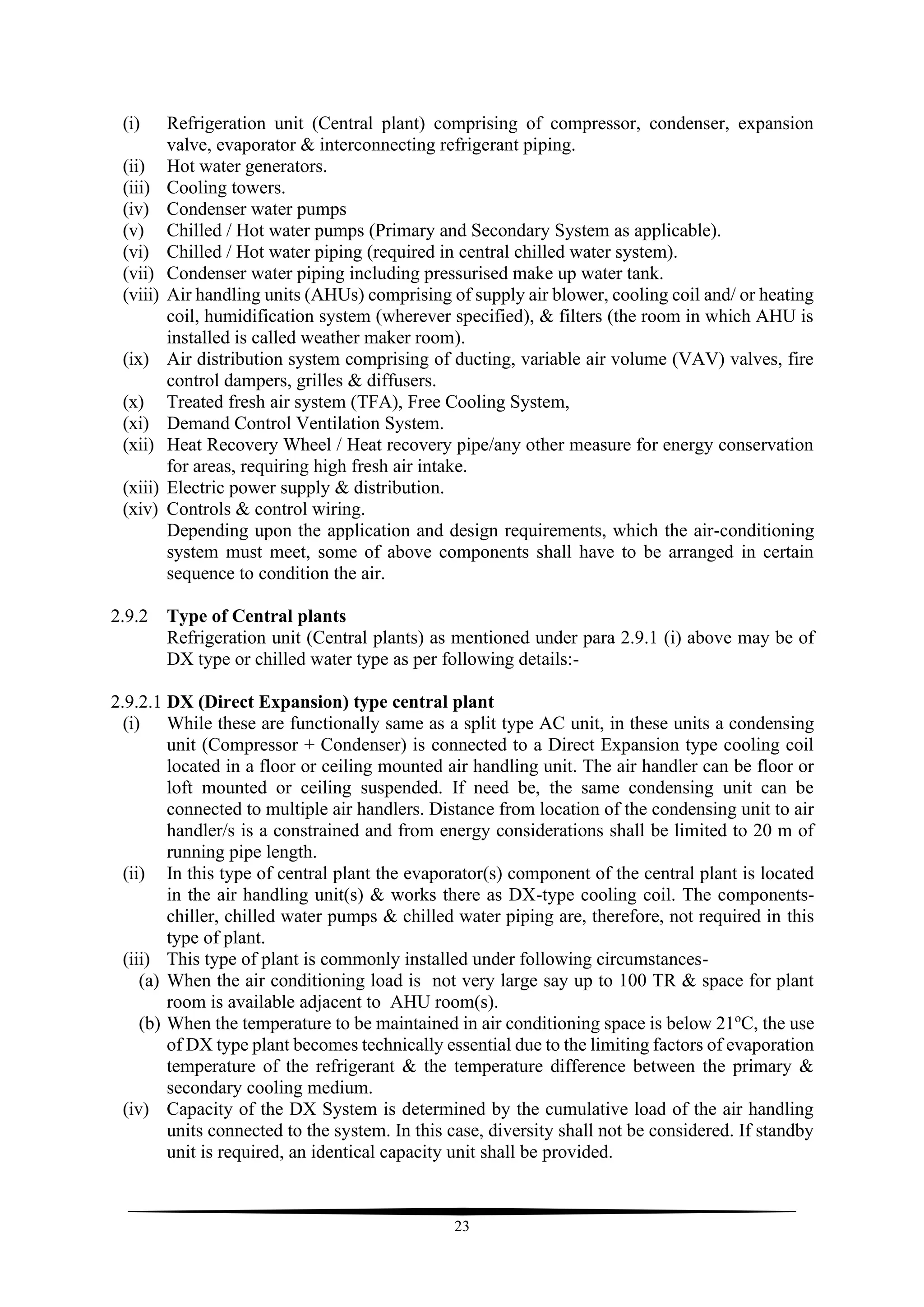 HVAC Specification 2024 according to central public works department | PDF