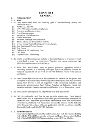 HVAC Specification 2024 according to central public works department | PDF