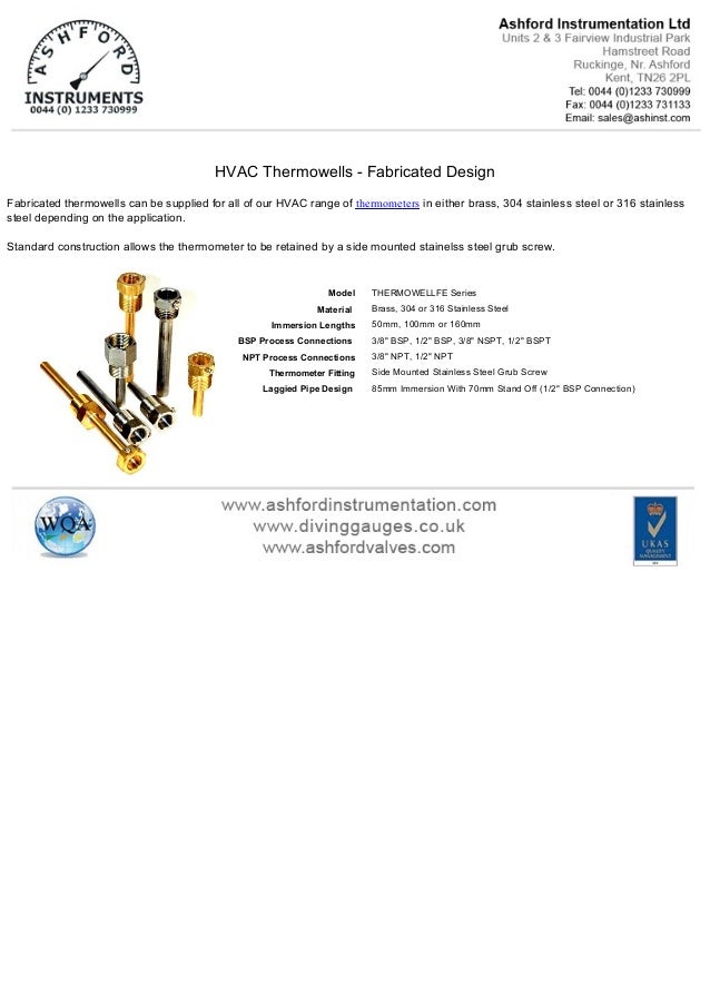 Hvac thermowells fabricated design | PDF
