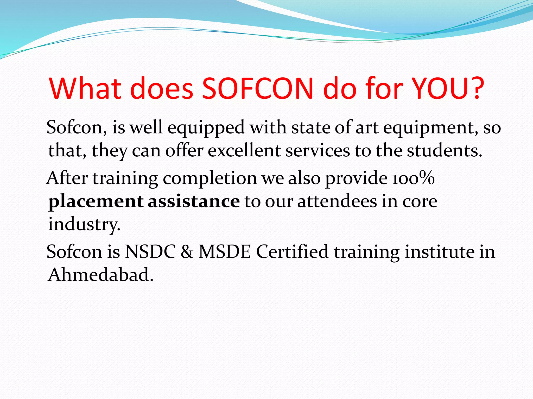 HVAC Training in Ahmedabad By SOFCON | PPTX