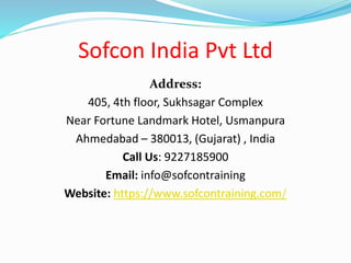 HVAC Training in Ahmedabad By SOFCON | PPTX