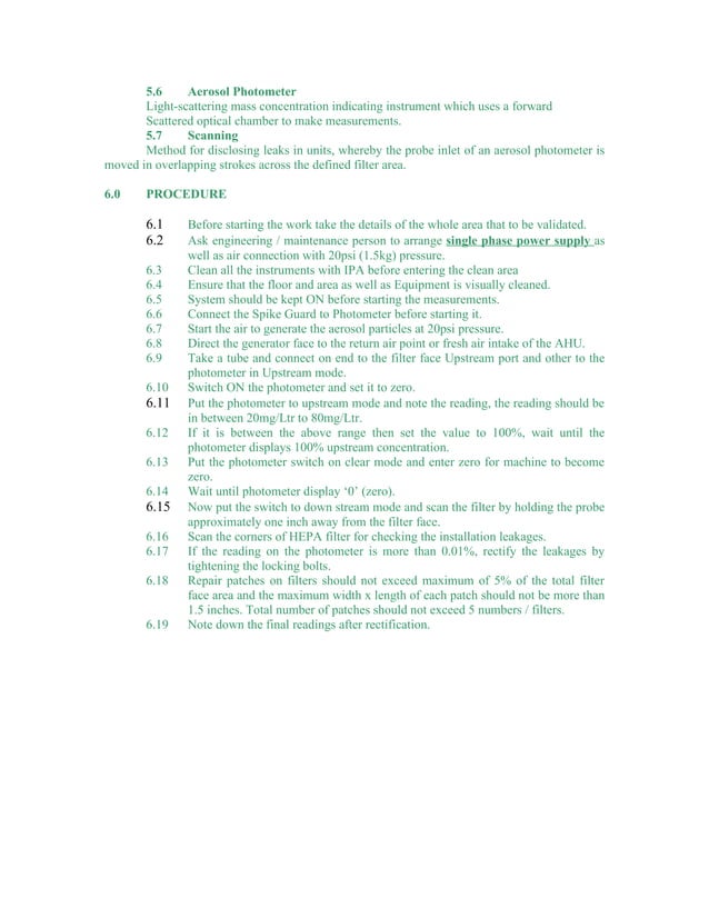 Hvac validation protocol | DOC