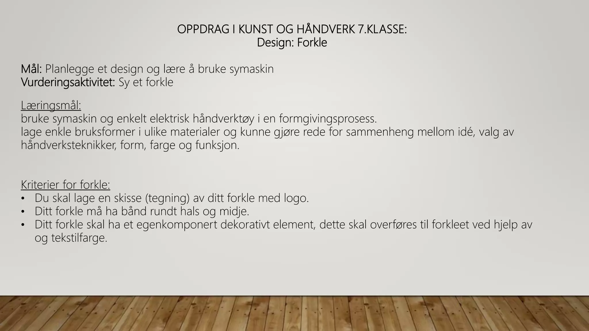 Hva er et forkle | PPTX