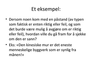 Hva er vitenskap | PPT