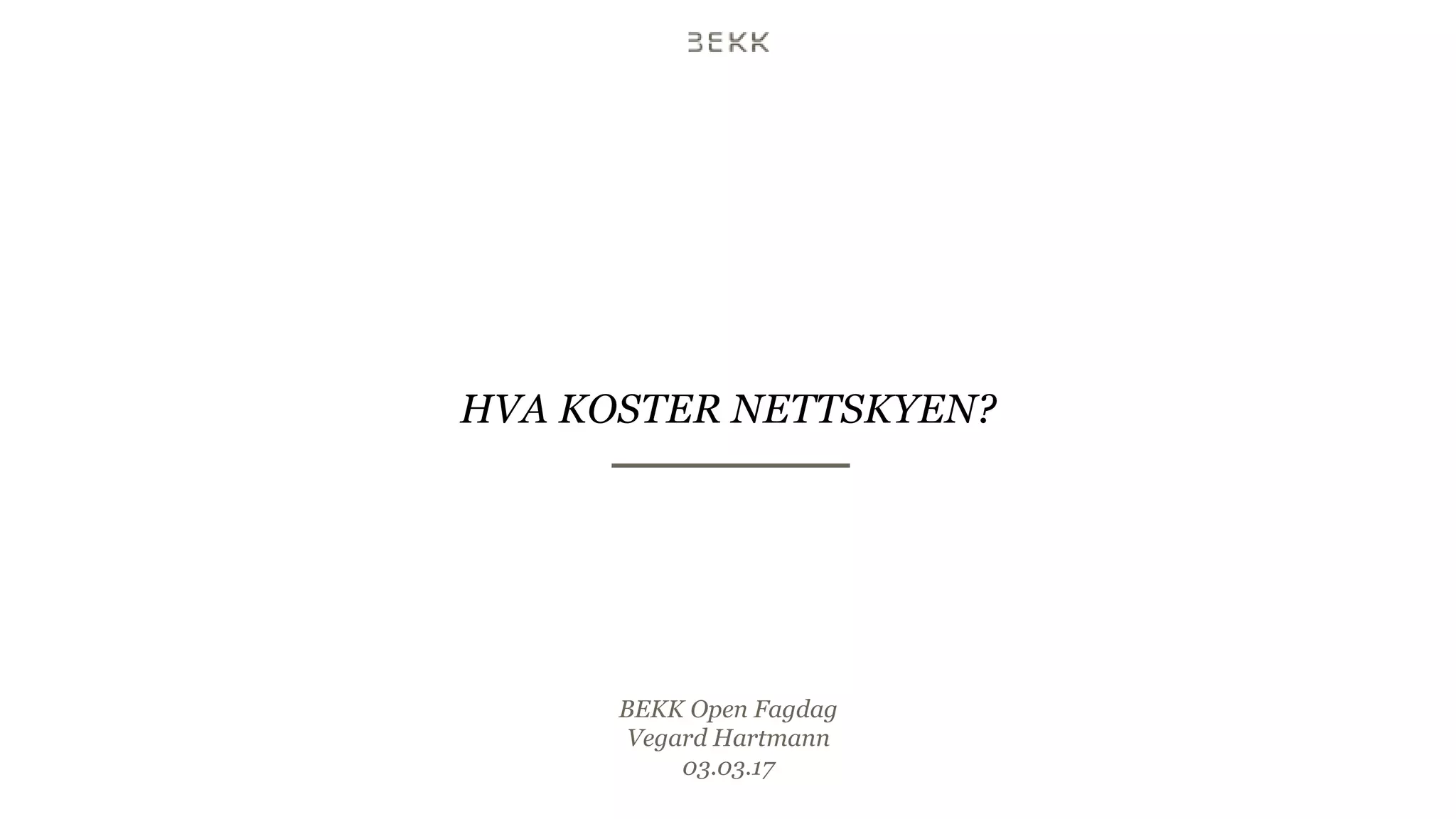 Hva koster det å drifte i skyen | PPT