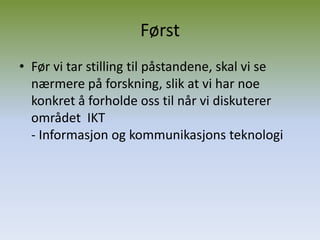 Hva vi vil presentasjon | PPTX