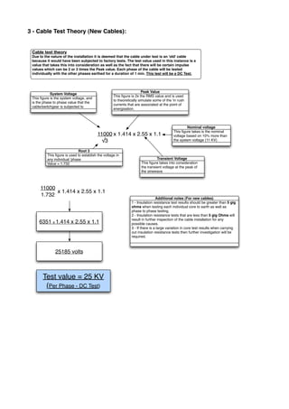 Hv Cable Testing | PDF