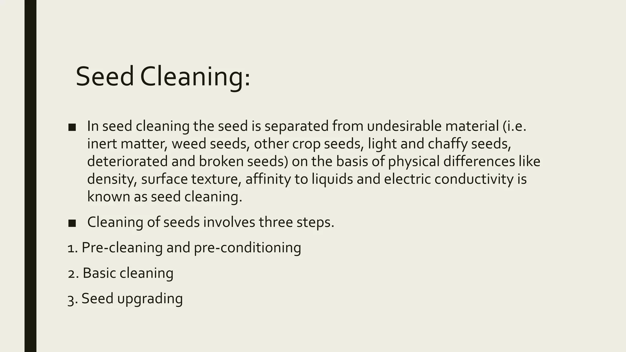 Seed Cleaning process | PPTX