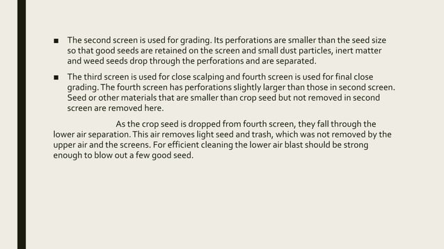 Seed Cleaning process | PPTX | Gardening | Home & Garden