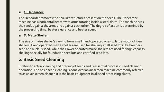 Seed Cleaning process | PPTX | Gardening | Home & Garden