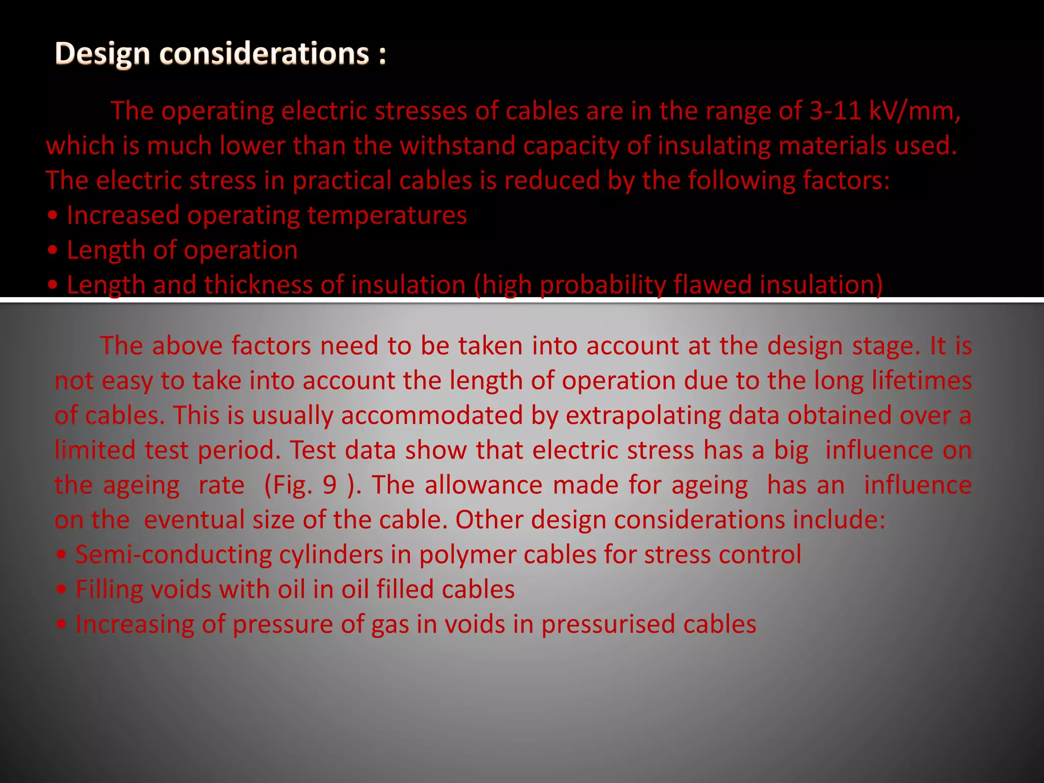 High voltage cable insulation systems | PPTX
