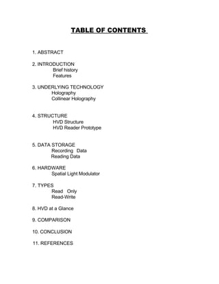 Holographic Data Storeg report | DOC