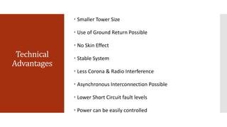 High Voltage Direct Current Transmission System | PPTX