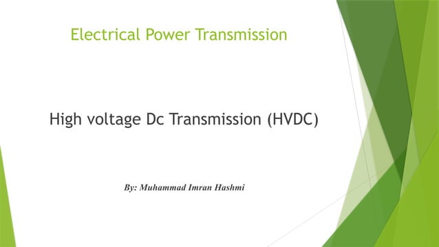 HVDC Transmission: Types of HVDC link and components | PPTX