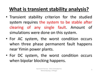 transient stability analysis | PPTX