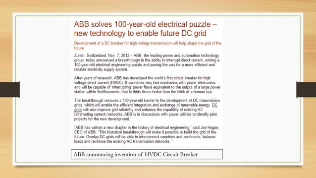 Hvdc circuit breaker | PPTX | Computer Networking | Computing